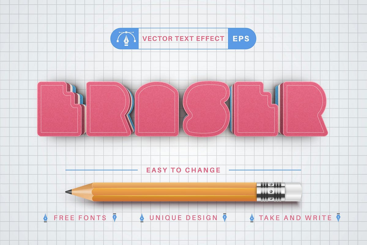 Eraser — Editable Text Effect, Font Style | by Colormaster | Jun, 2024 ...