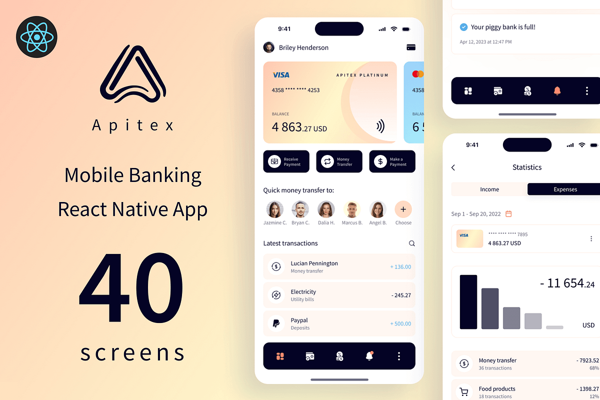 Apitex — React Native Mobile Banking App - Holohaunt - Medium