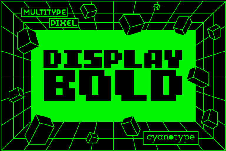 MultiType Pixel Display Bold Font | by MockupAlchemy1999 | Oct, 2024 ...