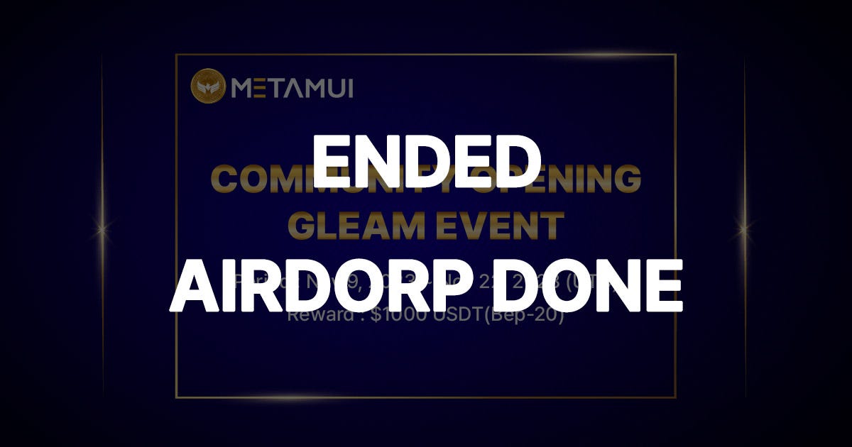 MetaMUI Community Opening Gleam Event Winner Announcement - SWN - Medium