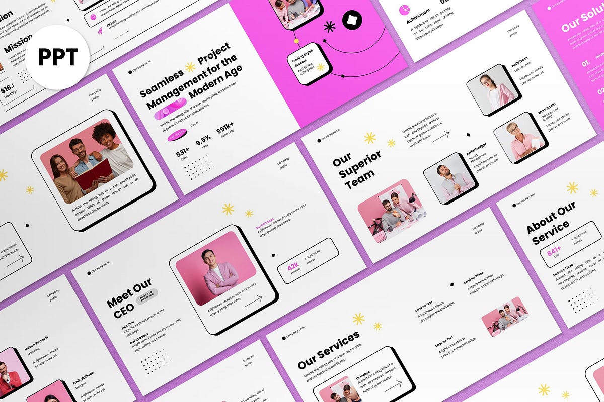 White Digital Project Manager Company Profile PPT | by Holohermit | Aug ...