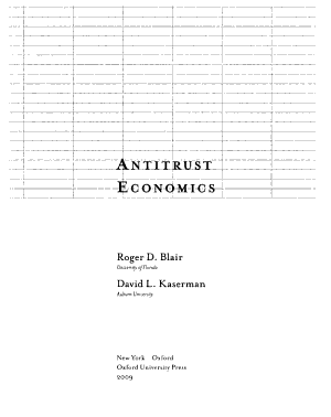 Antitrust Economics By Roger D. Blair View More: [Get Now] Antitrust ...