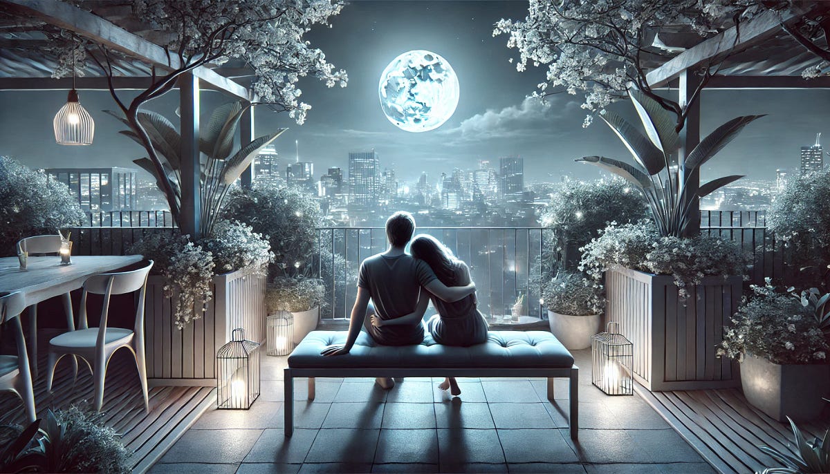 Under the Moonlight. A quiet, moonlit terrace. Raheel and… | by Abdul ...
