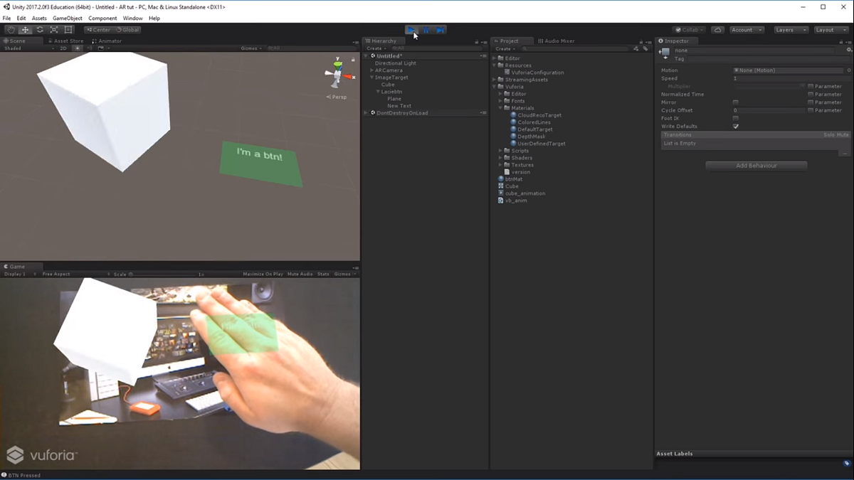AR Button-Unity. Hello, today I’m going to teach a bit… | by João ...