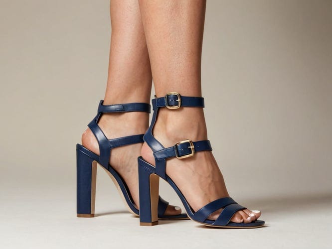 Navy Blue Block Heel Sandals | by Lourdes Garcia | Apr, 2024 | Medium