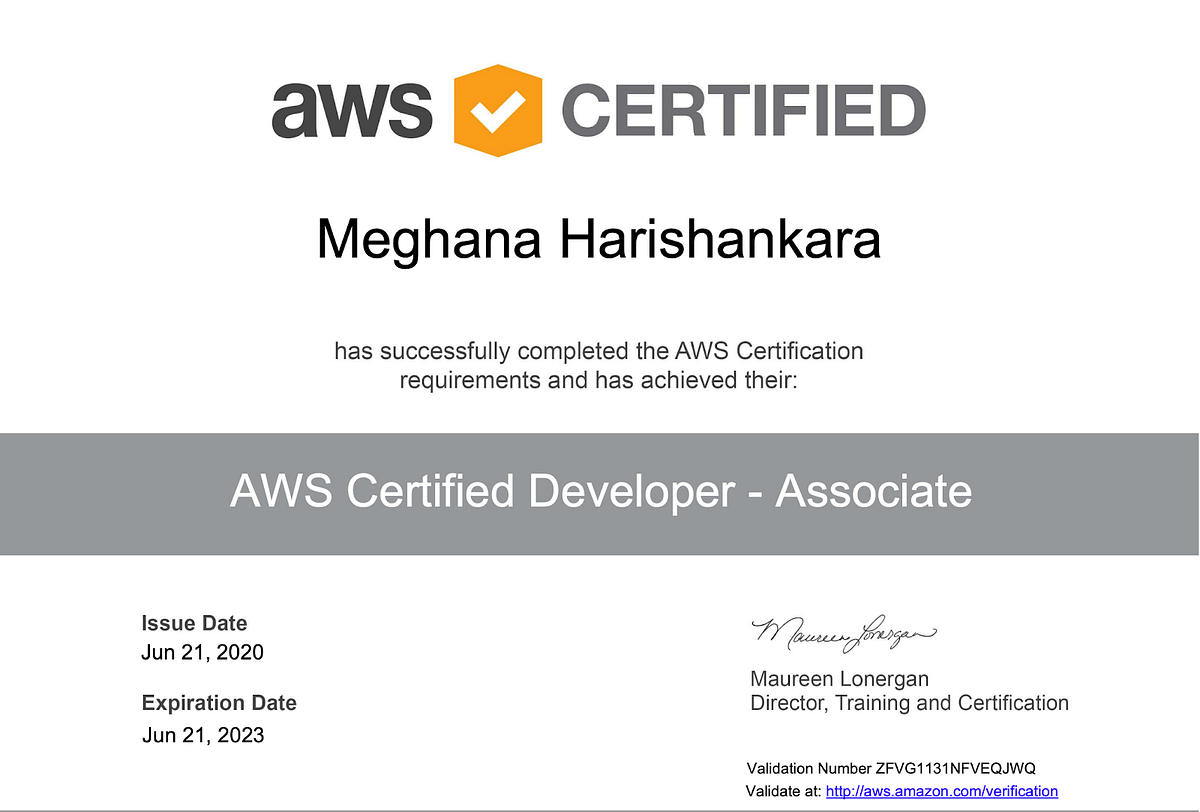 How to get AWS Developer Associate certified in just 5 weeks 😎 | by Meghana Harishankara | Medium