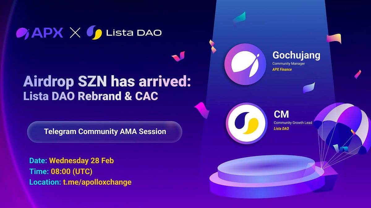 APX Finance & ListaDAO: Community AMA — Feb. 28, 2024 | by APX ...