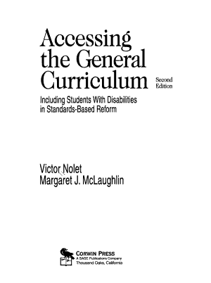 Accessing the General Curriculum: Including Students With Disabilities ...