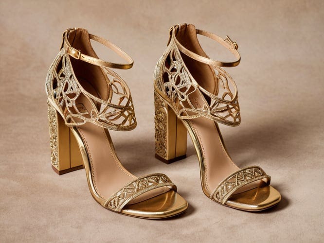 Strappy Gold Block Heels | by Jacob Speed | Apr, 2024 | Medium