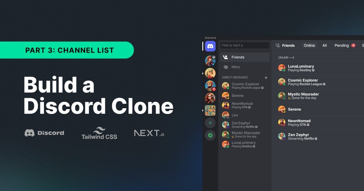 Discord Clone Using Next.js and Tailwind — Part 3: Channel List | by ...