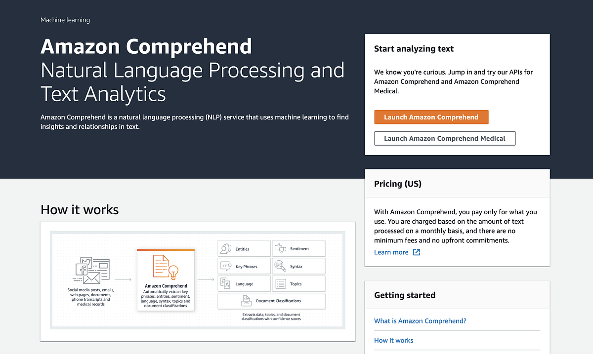 Sentiment Analysis using AWS Comprehend | by Holliadfedes | Medium