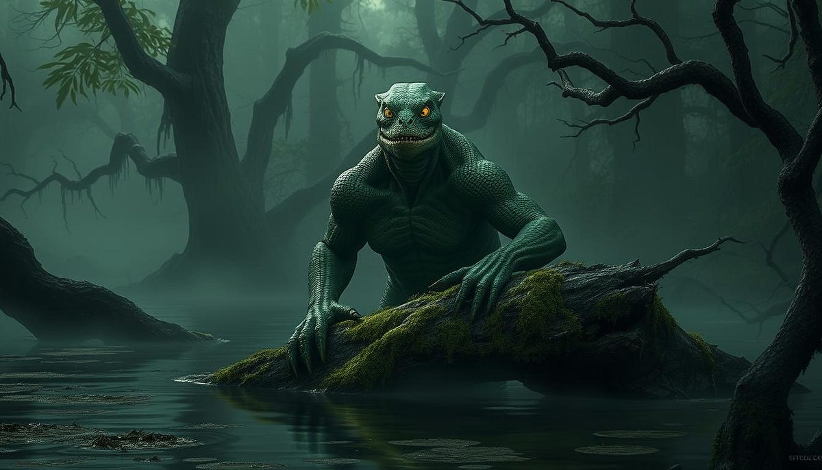 Lizard Man: SC’s Scaled Swamp Menace | by Shelley Montroy | Oct, 2024 ...