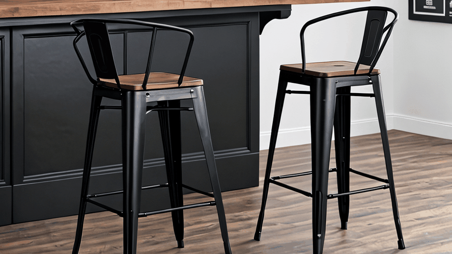 Black metal bar stools | by Emery Strong | Medium