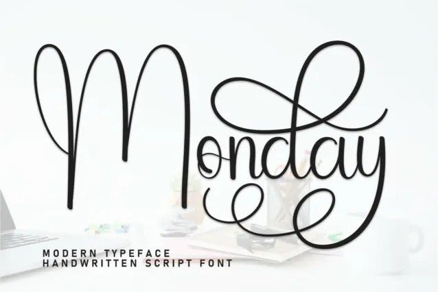 Monday Calligraphy Font | by Kaitooon | Medium