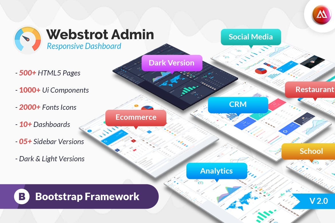 Webstrot Admin Panel Bootstrap Dashboard Template | by Digidoppelganger ...