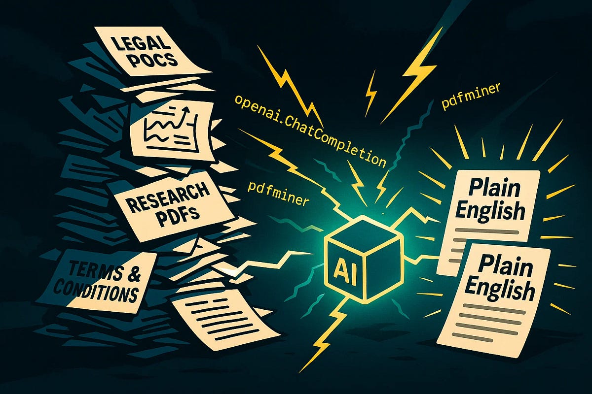 I Built a Python Tool That Simplifies Complex PDFs Into Plain English Using AI | by Zain Ahmad ...
