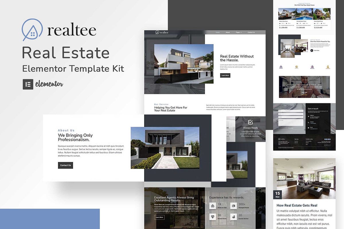 Realtee — Real Estate Elementor Template Kit | by Spectralshaman | Aug ...