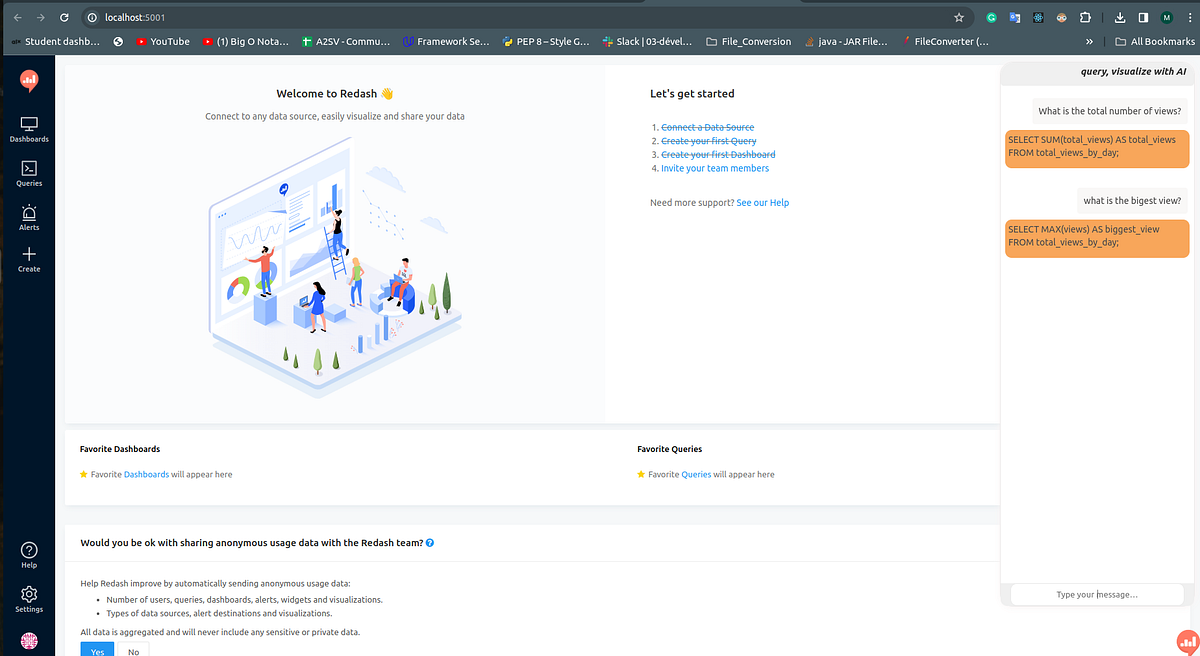 Redash chatbot add-on: LLM based chatbot for Advanced Data Analytics ...