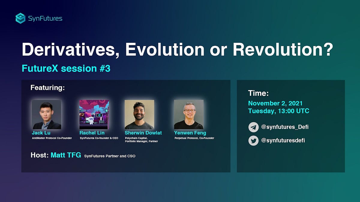 Derivatives, Evolution or Revolution: Our Third FutureX Meeting is Happening on November 2nd ...