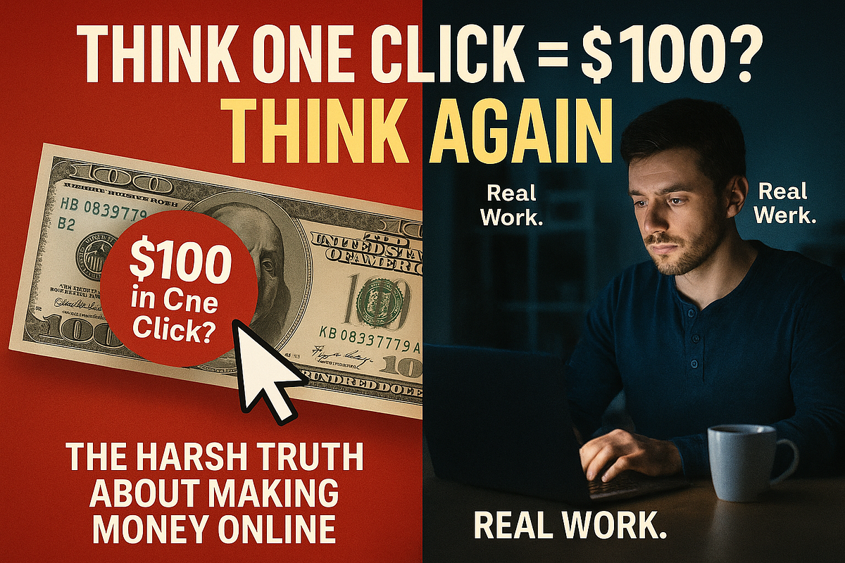 If You Think One Click Will Make You $100 then Making Money Online Is ...
