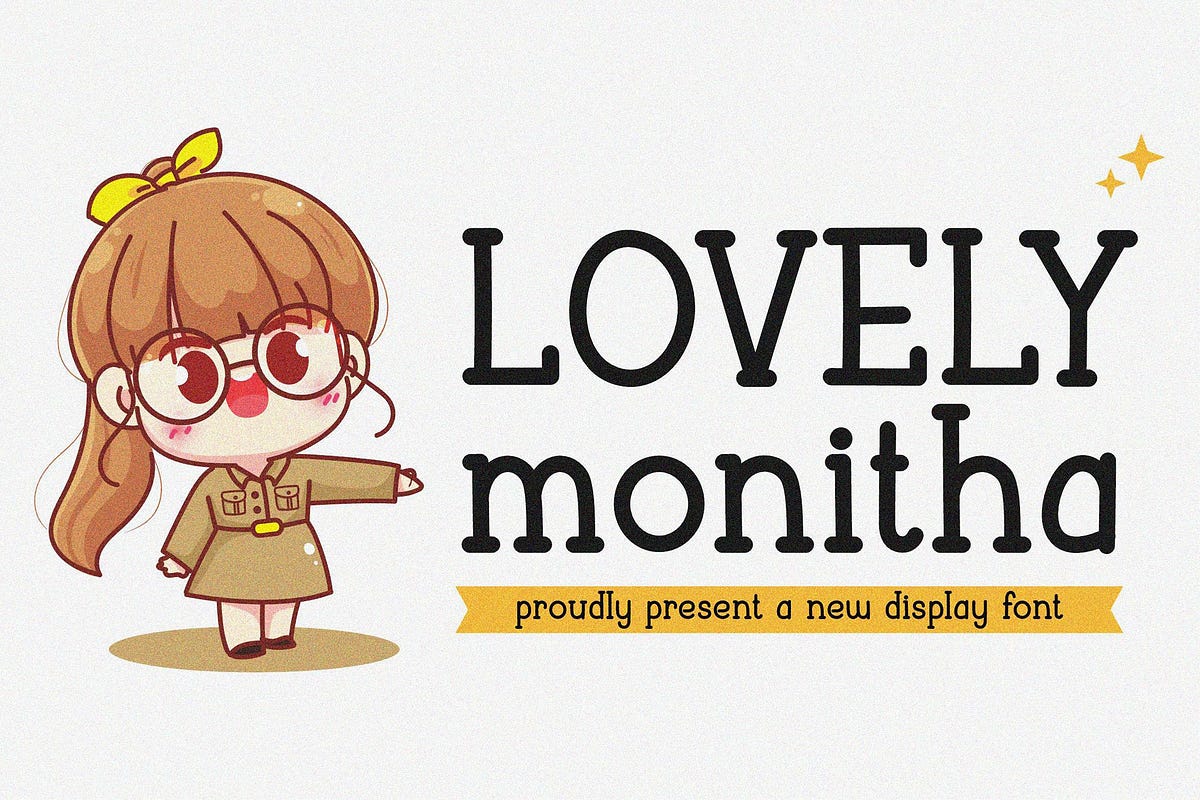 Lovely Monitha — Cute Display Font - Nebulaninja - Medium
