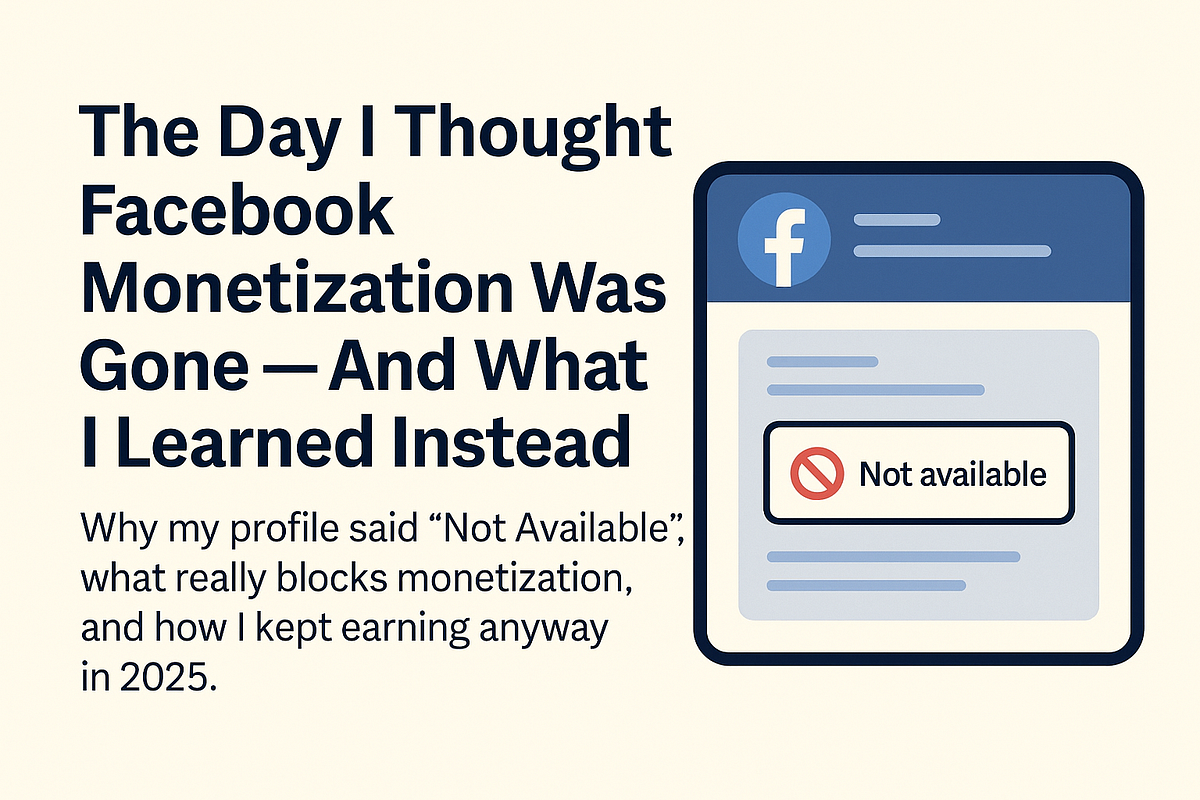 The Day I Thought Facebook Monetization Was Gone — And What I Learned ...