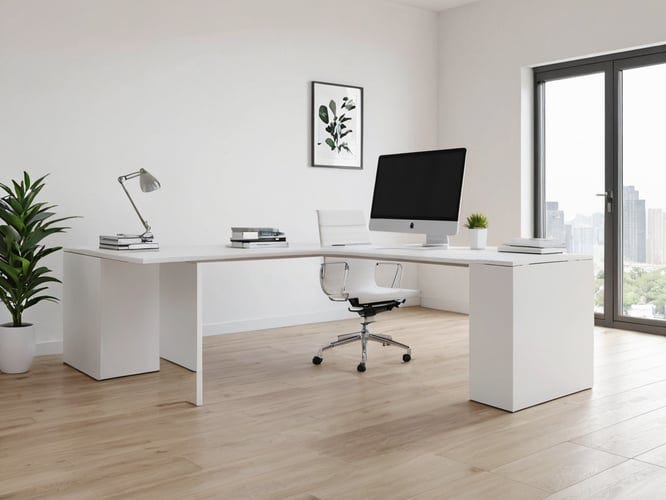 White L Shaped Desks | by Zoey Evans | Medium