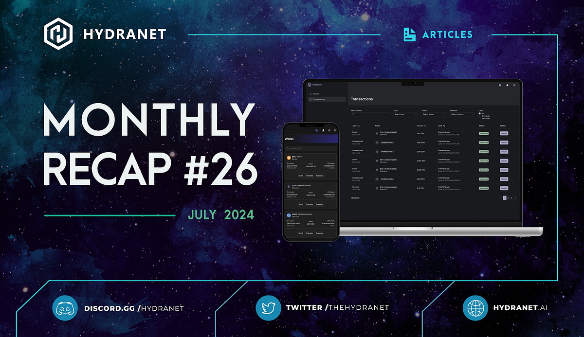 Hydranet Monthly Recap #26 — July 2024 | by HYDRANET | HYDRANET | Aug, 2024 | Medium