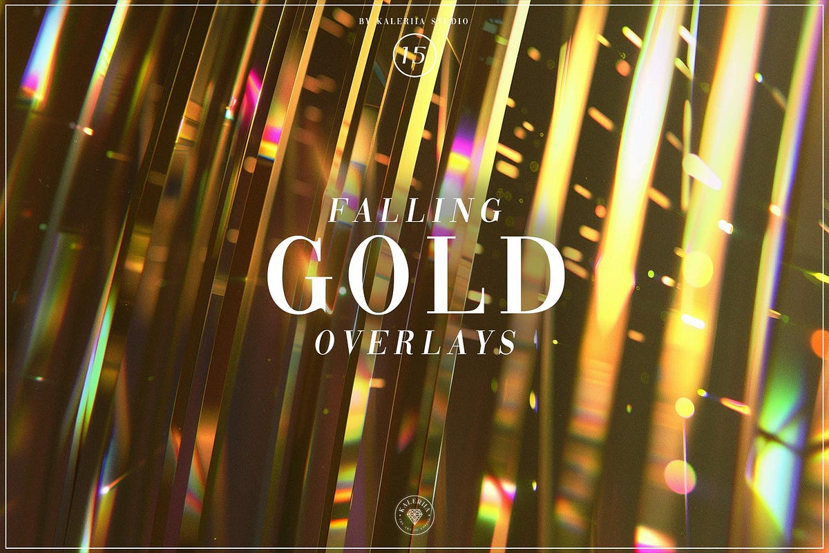 Falling Gold Overlays - Digitaldynamo - Medium