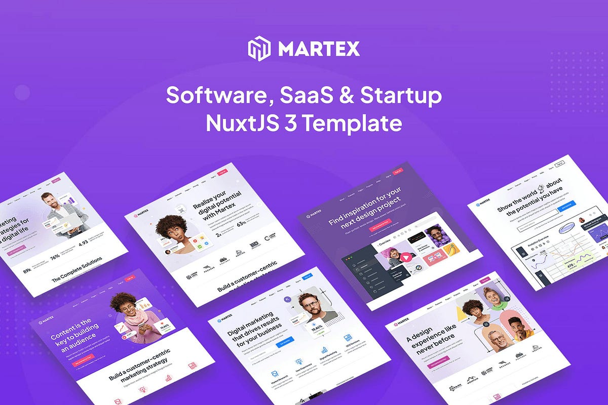 Martex — Software, SaaS & Startup NuxtJS 3 | by Patternvirtuoso | Jun ...
