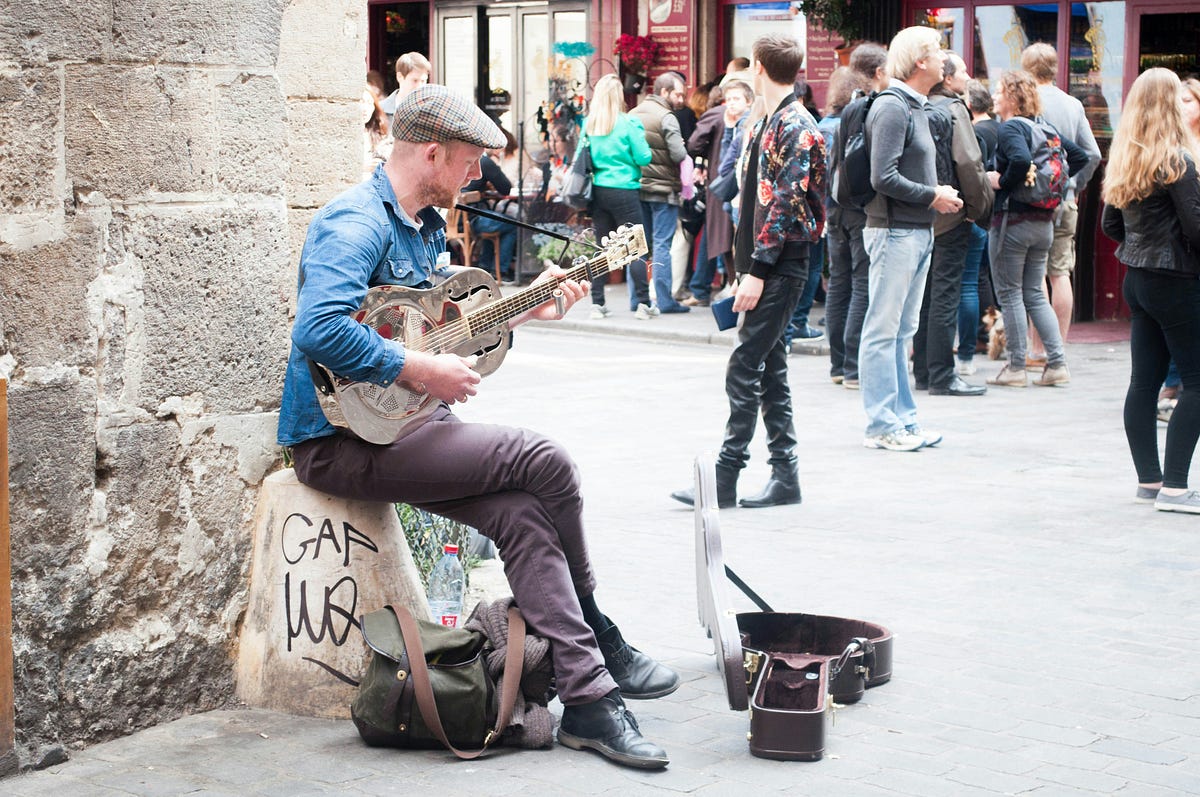 Street Musician - Imogene’s Notebook - Medium