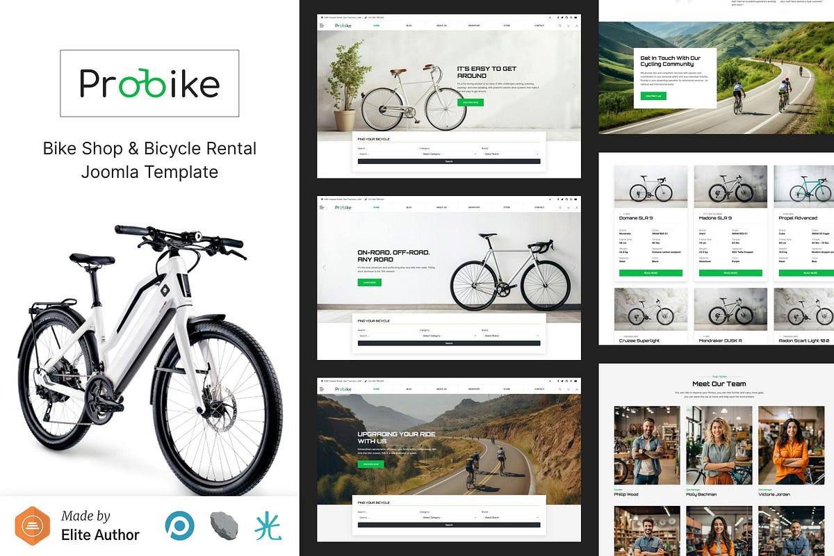 ProBike — Bike Shop, Bike Rental Joomla Template | by Illustrapro | Jun ...