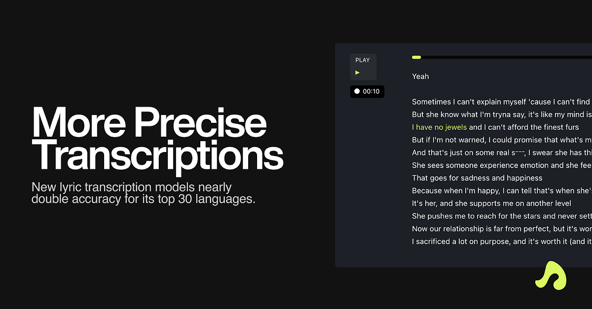 New models, double transcription accuracy | by AudioShake | AudioShake ...