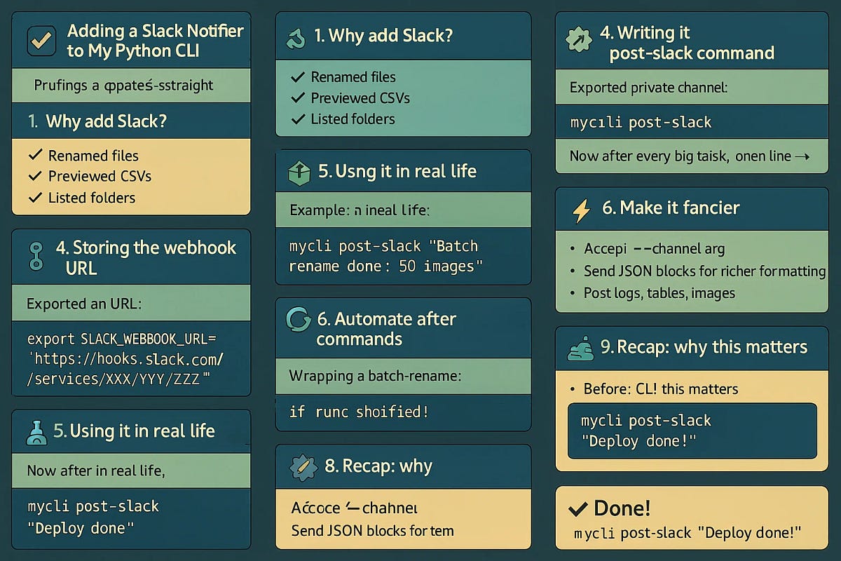 Adding a Slack Notifier to My Python CLI | by Mariyam Mahmood | Codrift | Jul, 2025 | Medium