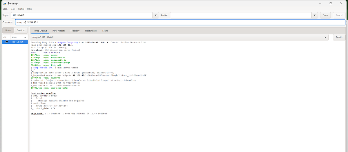 Technical Cybersecurity Report Using Nmap for Network Scan | by Eugene ...