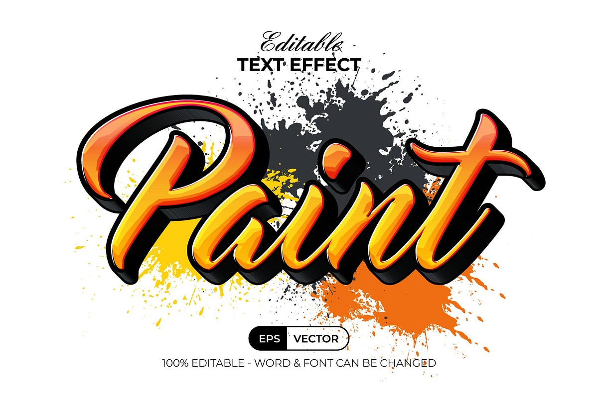 Paint Text Effect | by Svginnovator | Medium
