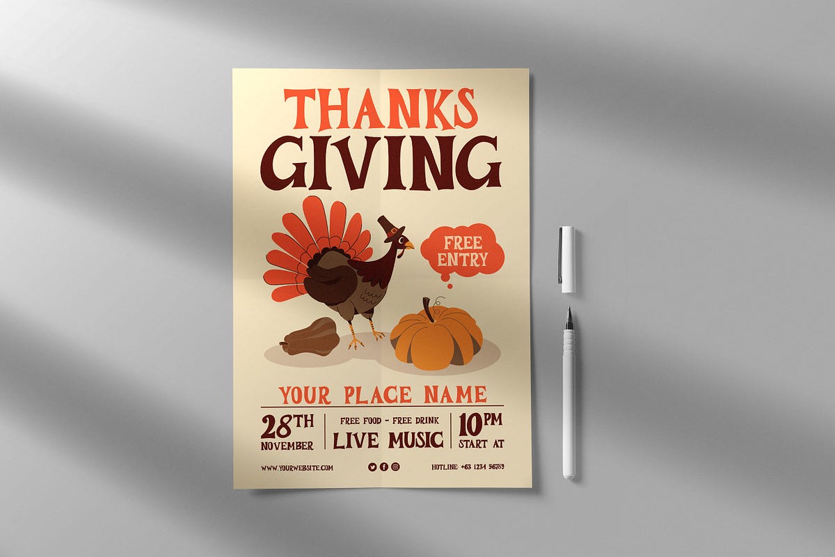Happy Thanks Giving Flyer Templates | by Auroraanomaly | Sep, 2024 | Medium