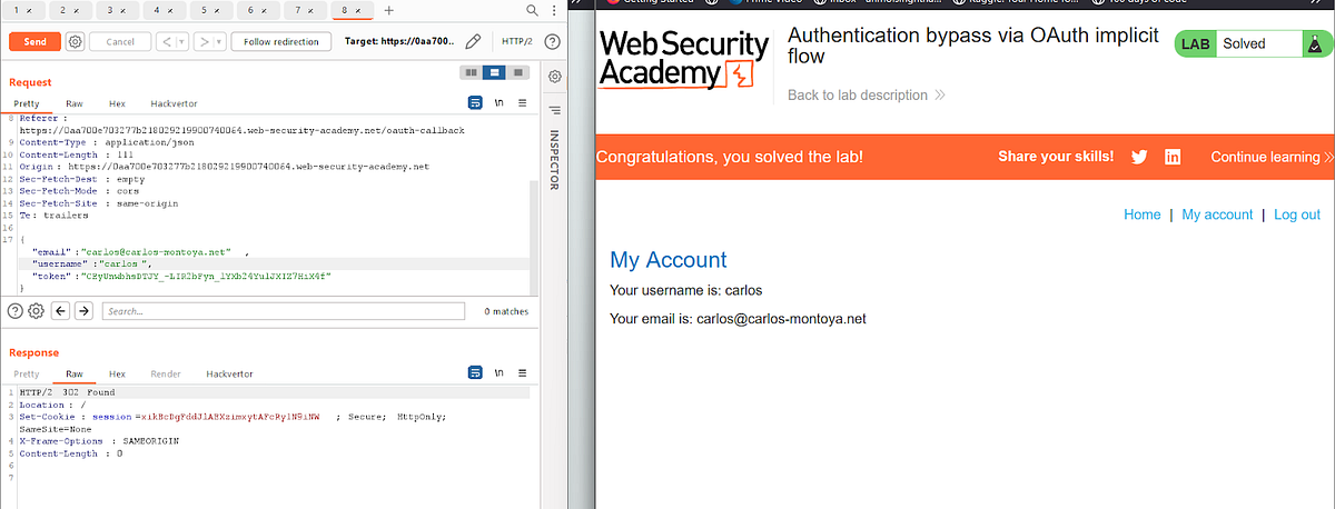 OAuth 2.0 authentication vulnerabilities(Portswigger) | by Anmol Singh Thakur | Medium