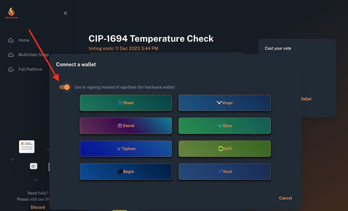 A Visual Guide to Hardware Wallet Voting on the CIP-1694 Temp Check ...