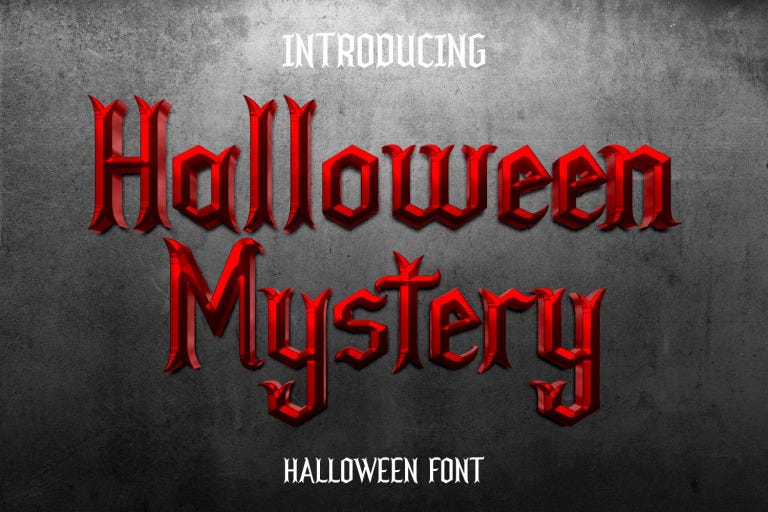 Halloween Mystery Font Free Download OTF TTF - Kaikaisun89 - Medium