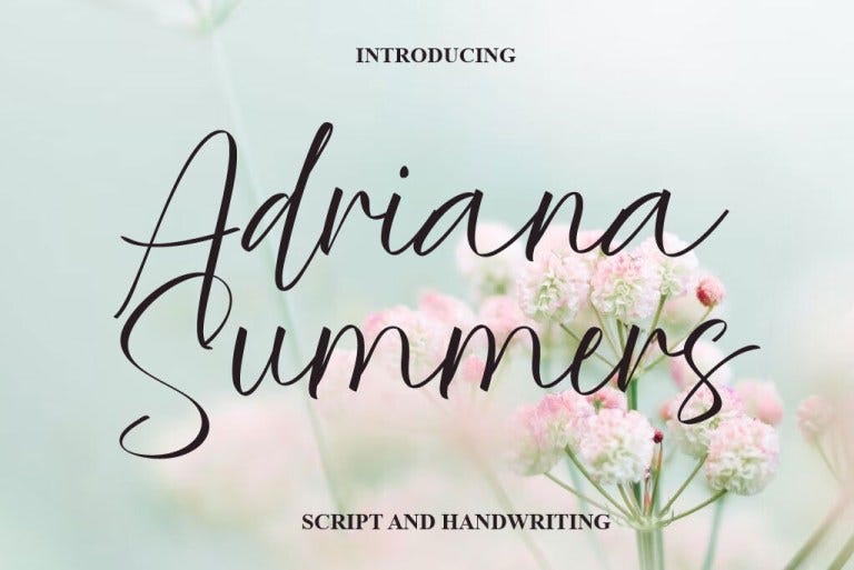 Adriana Summers Font Free Download | by kaisunnan8 | Mar, 2024 | Medium