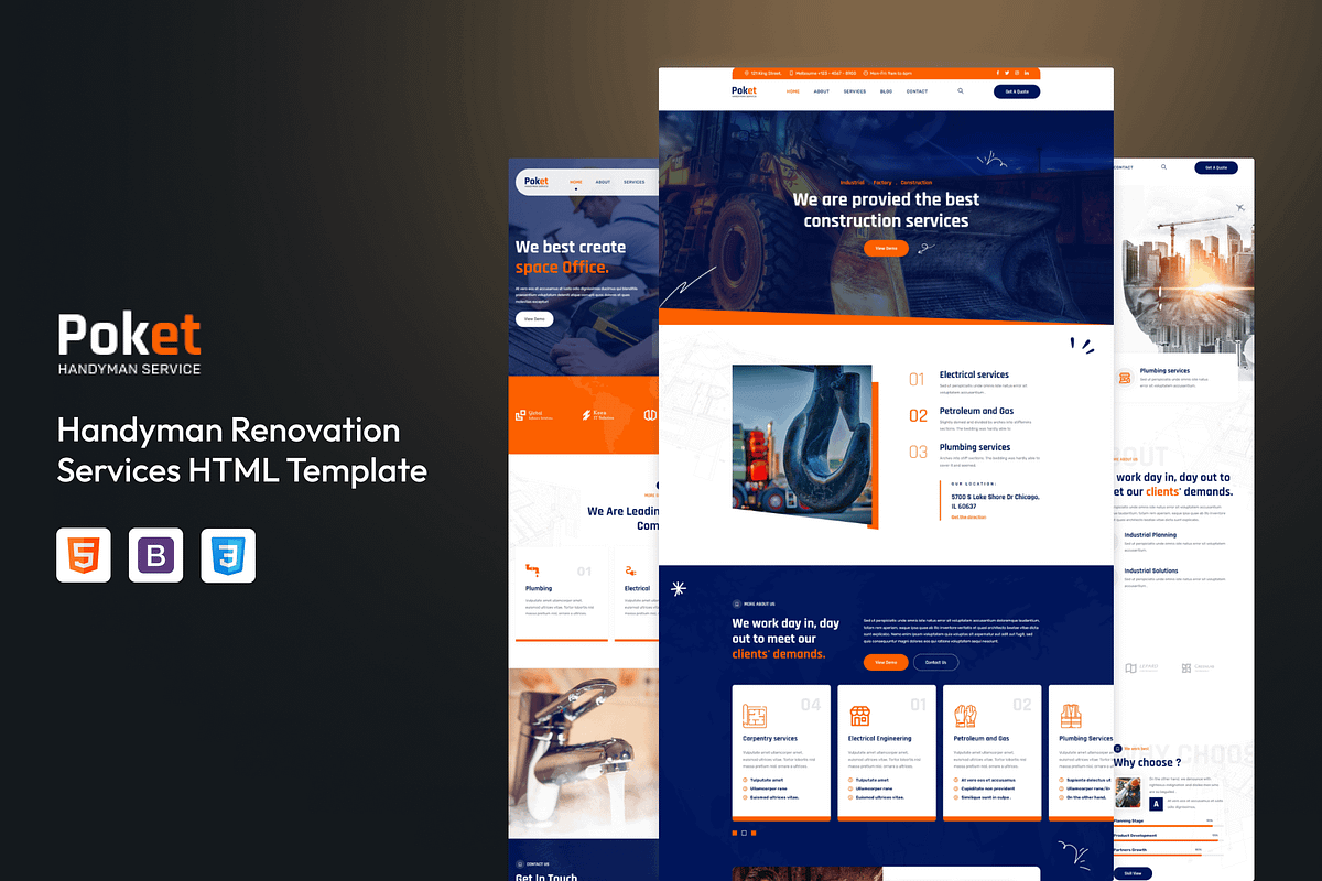 Poket — Handyman Renovation Services HTML Template | by Nova 99 Nomad ...