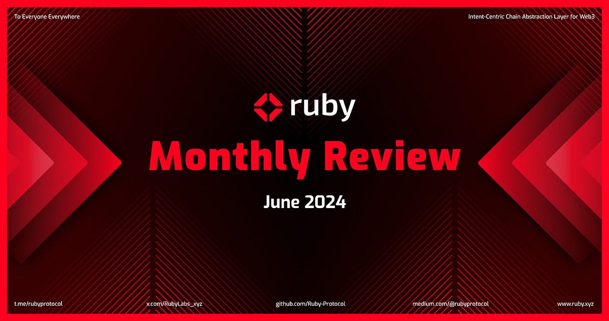 Ruby Protocol Monthly Review — June 2024 | by Ruby Protocol | Medium