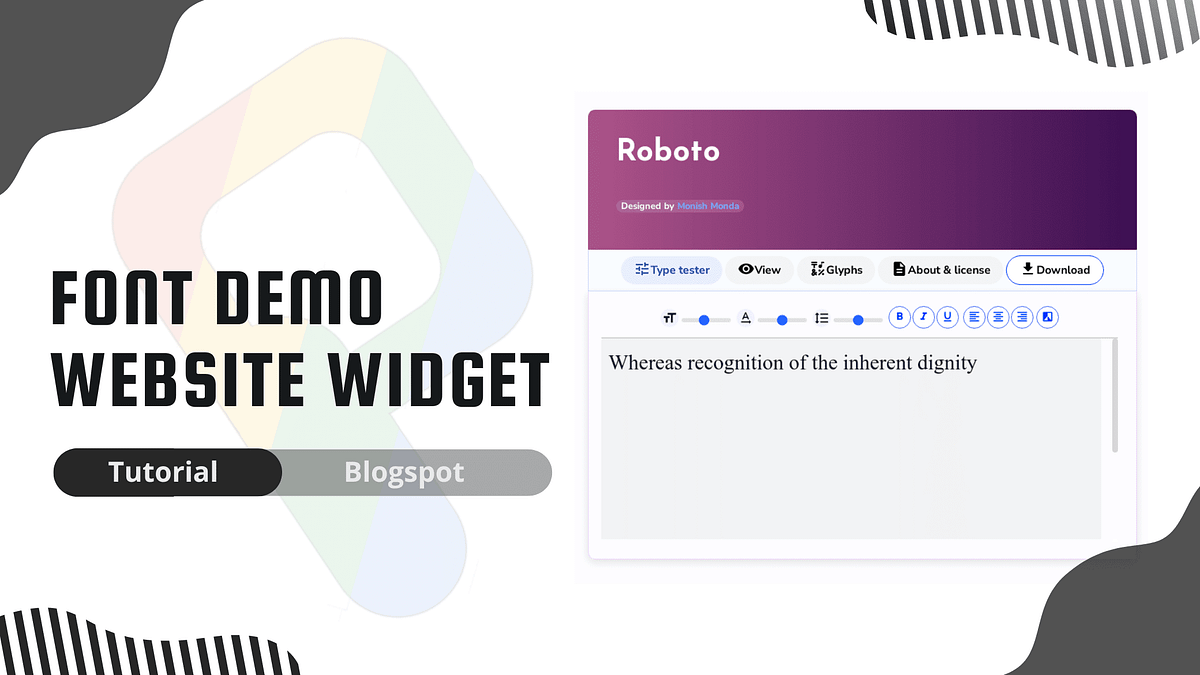 Font Demo Website Widget for Blogger | by Dk technozone | Medium