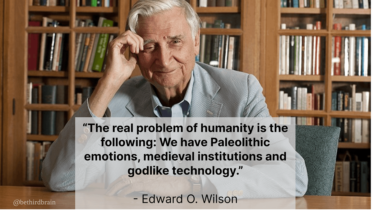 The Real Problem of Humanity Is?. “The real problem of humanity is the ...