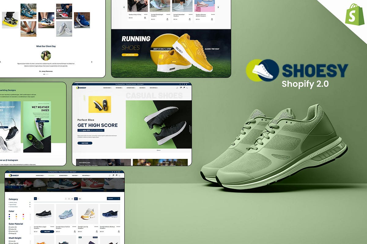 Shoesy — Footwear, Shoes Store Shopify Theme | by Illustrapro | Medium