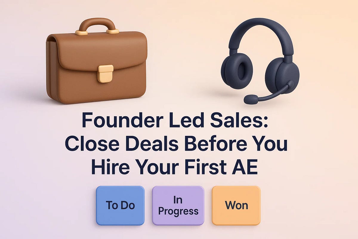 Founder Led Sales Close Deals Before You Hire Your First AE | by Tera Byte 26 | Write A Catalyst ...