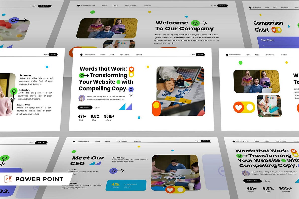 Colorful Modern Arrow Website Company Profile 004 | by Digitaldynamo ...