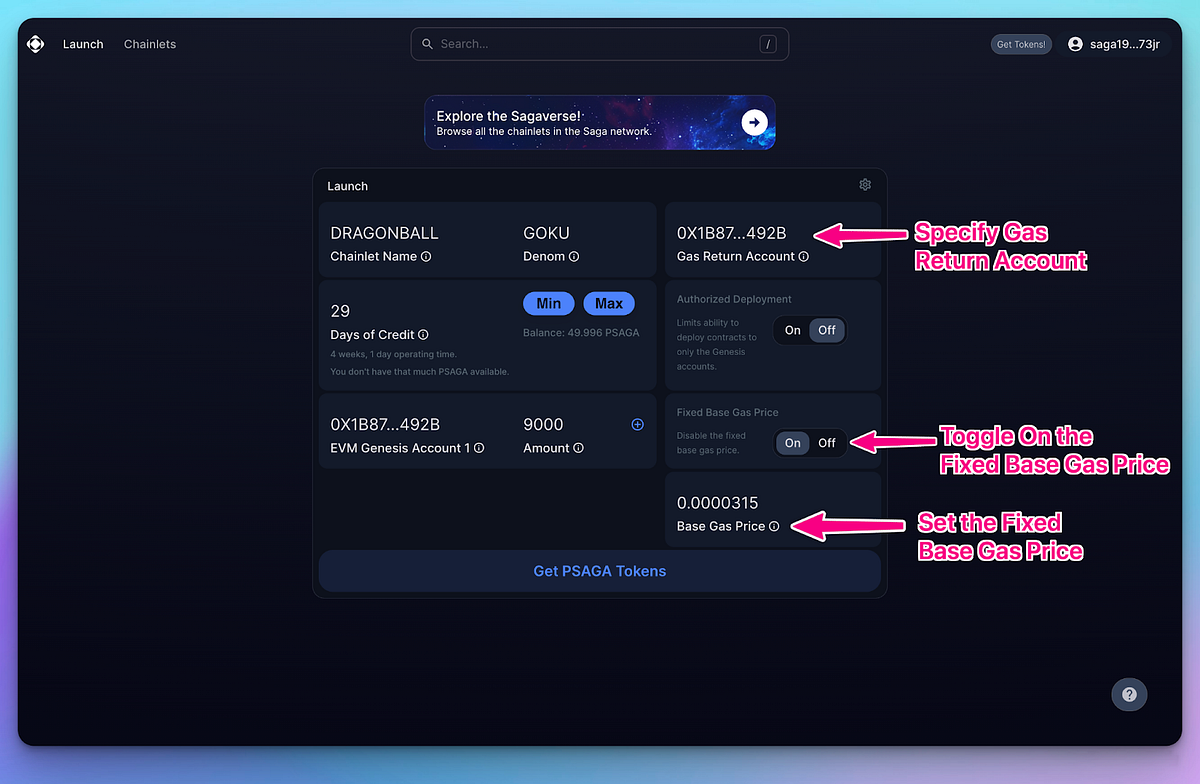 Launch your first Saga Chainlet. Requirements: | by Kyle | Sagaxyz | Medium