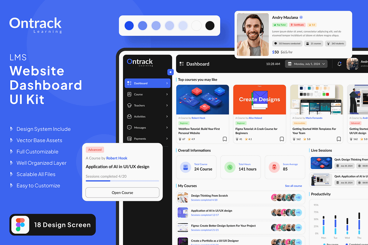 LMS Website UI KIT | by Cyvbng | Oct, 2024 | Medium